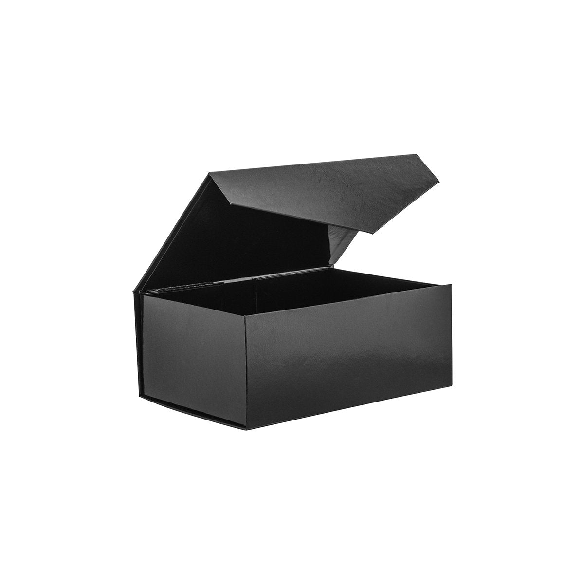 Collapsible Medium Hamper Box with Hinge Lid Black | Environmentally ...