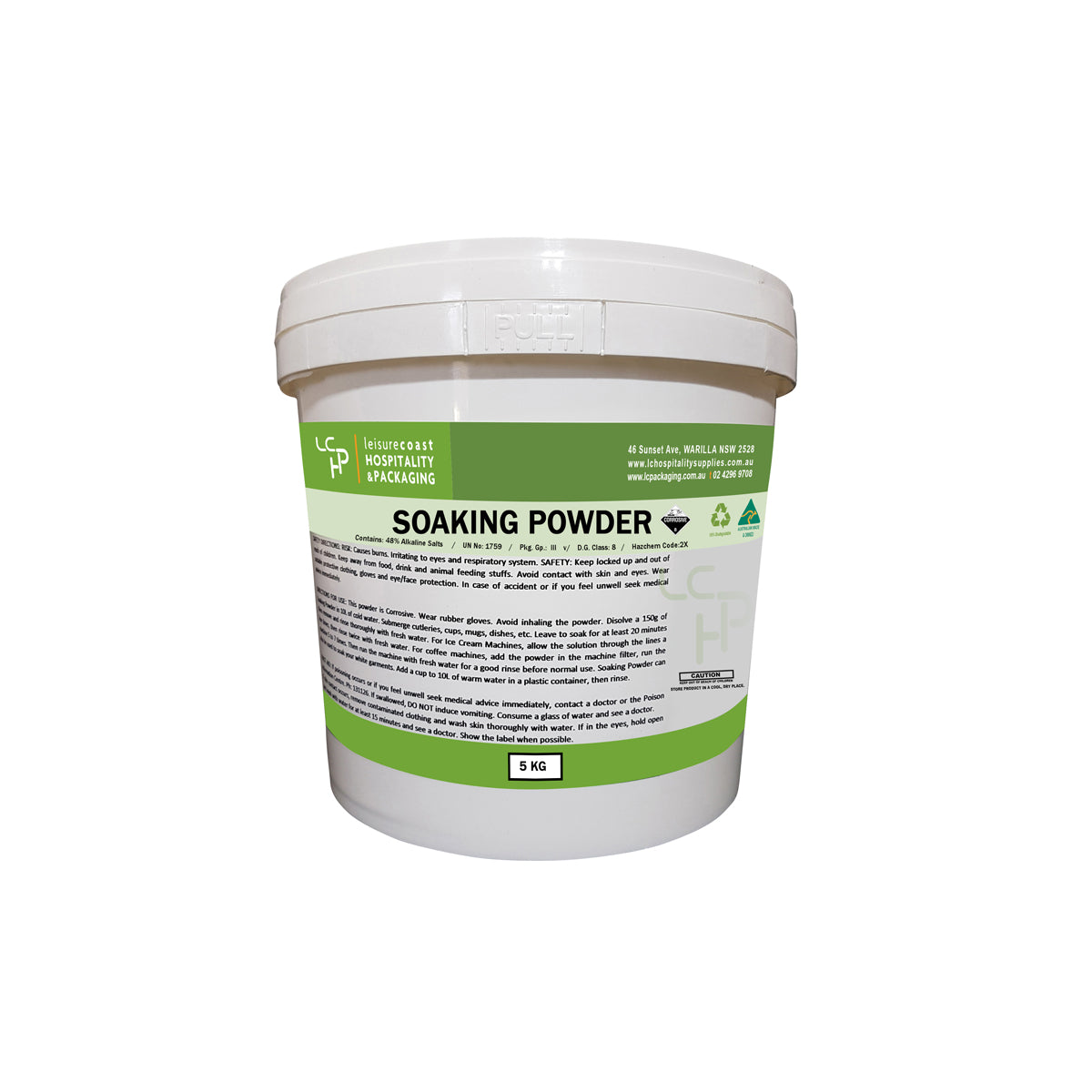 Leisure Coast Hospitality & Packaging | SOAKING POWDER